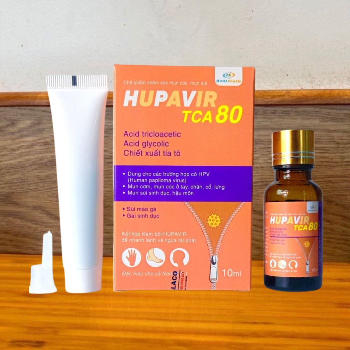 HUPAVIR TCA 80 - Hỗ trợ làm giảm mụn cóc, mụn cơm, sùi mào gà