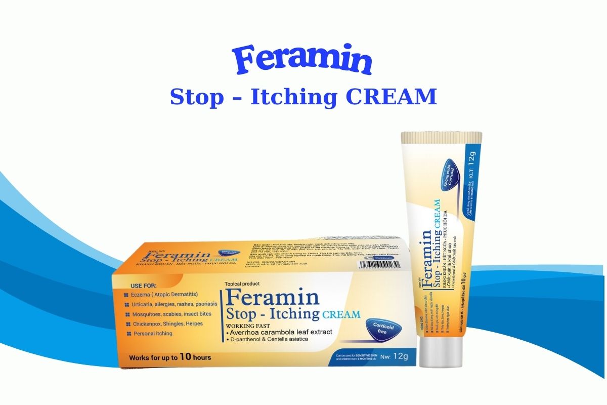 Kem bôi Feramin Stop – Itching CREAM giúp kháng khuẩn, giảm viêm ngứa
